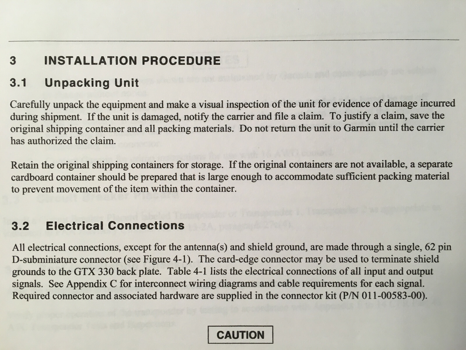 Garmin GTX 330 GTX 330d Transponder Install Manual for sale online | eBay