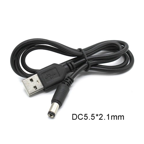 70CM USB to DC Power Cable -USB for 2.1mm x 5.5mm DC5.5*2.1mm Jack Pug ...