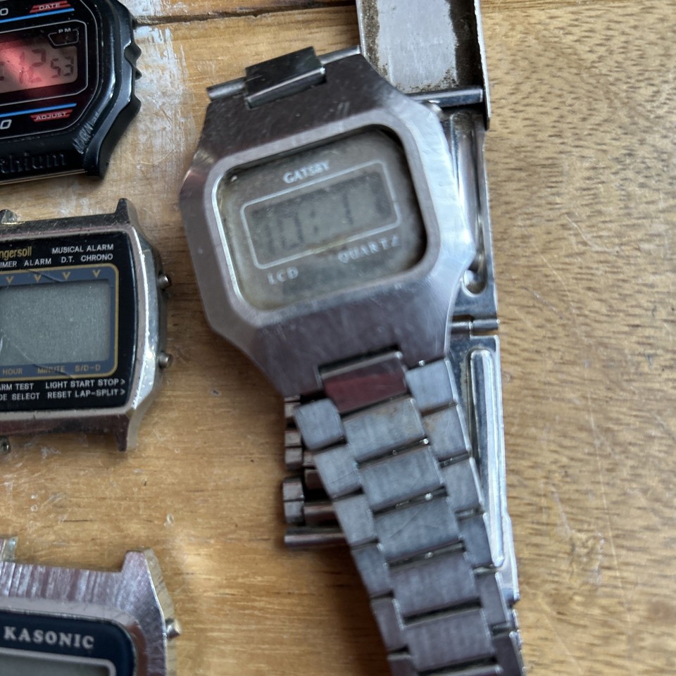 Joblot 7x Digital Watches Casio Gatsby Belltime Spares Or Repairs Only ...