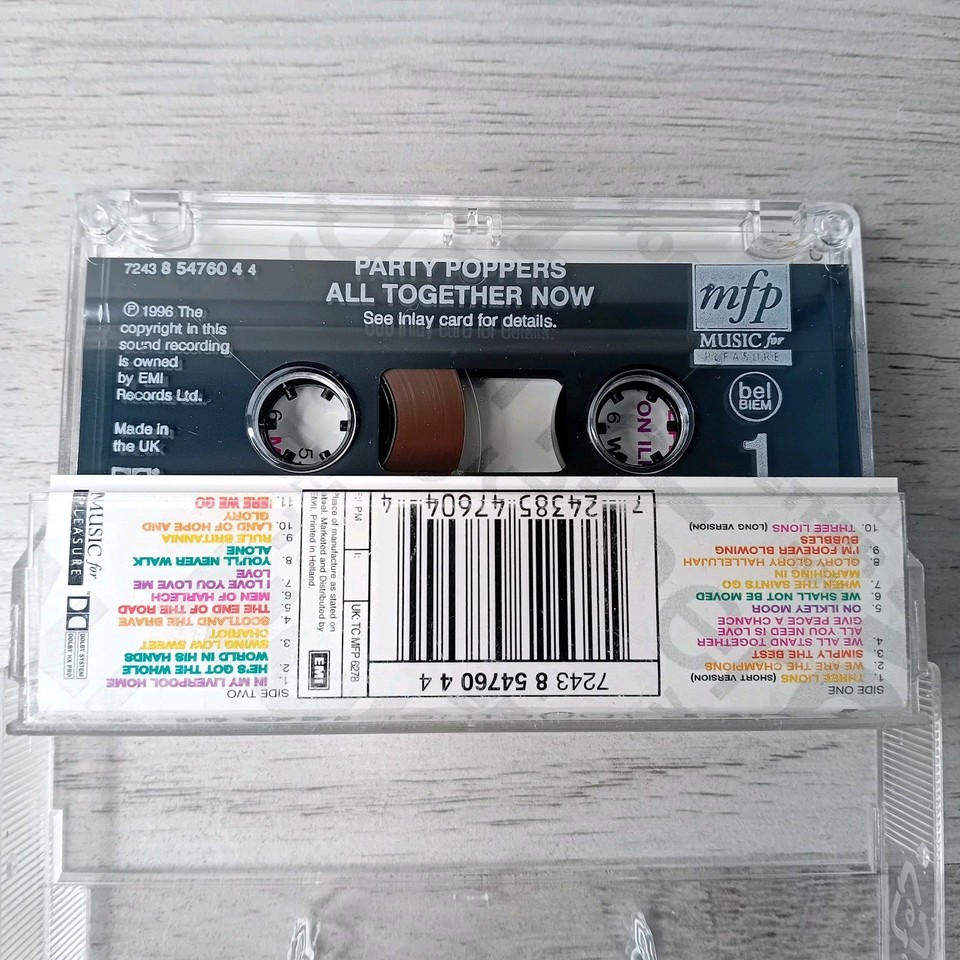 ALL TOGETHER NOW SING ALONG ANTHEMS CASSETTE TAPE ALBUM - RARE RETRO ...