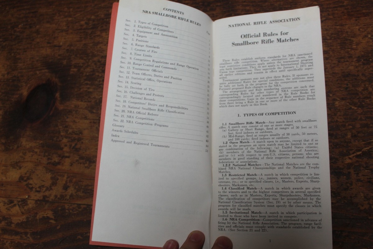 Nra Smallbore Rifle Rules Book