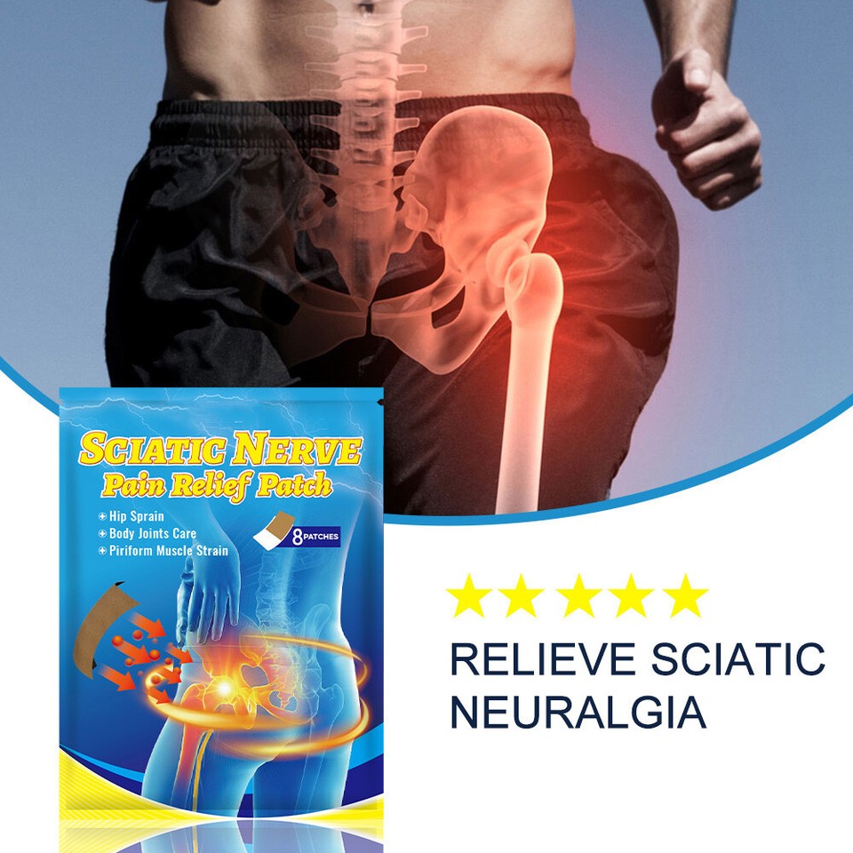 Sciatica Pain Relief Patches Hip Bone Nerve Ache Sticker Muscle Joint ...