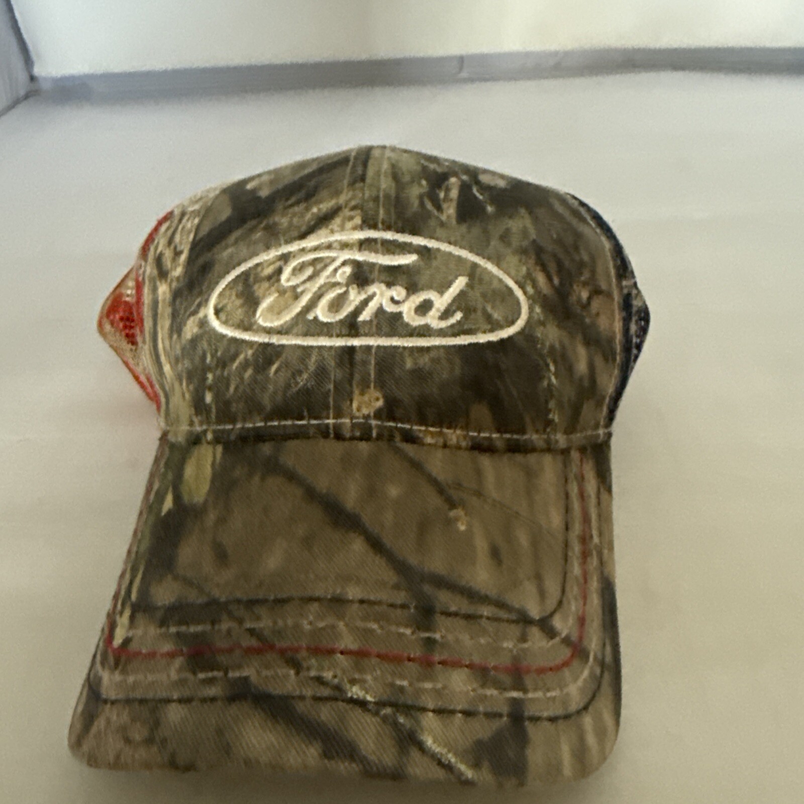 Ford Camo USA Flag on Mesh Camouflage Trucker Cap Emb… - Gem