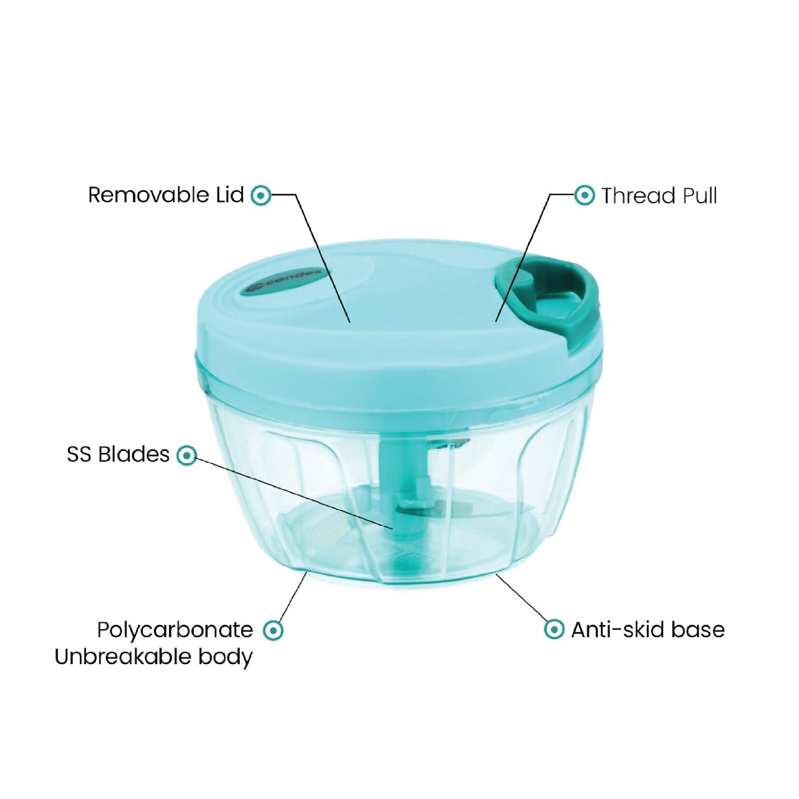 Pull Cord Pulling Food Chopper Manual Vegetable Slicer Hand Blender ...