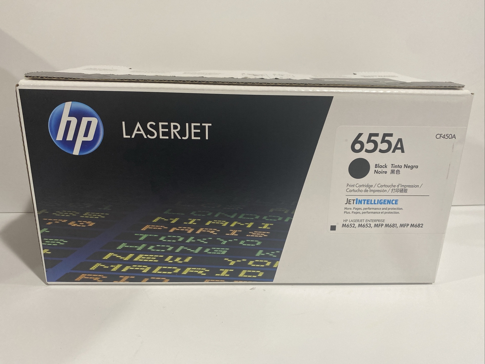 HP 655A (CF450A) Black Toner Cartridge / 100% Genuine HP 889894325419 ...