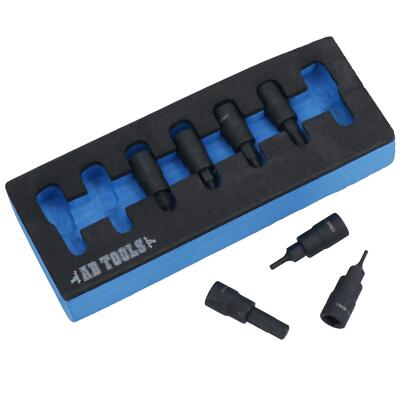 Metric MM 1/4in Drive Impact Allen Hex Key Sockets 1.5mm – 6mm 7pc Set ...