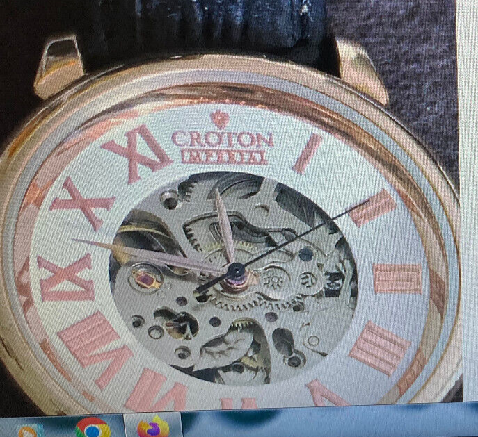 RARE CROTON IMPERIAL MENS SKELETON WATCH AUTOMATIC C1331072 42 MM ...