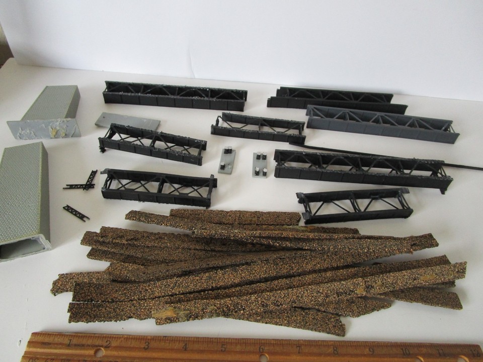Huge Lot N Scale Girder Bridge Bridges Track Base Etc For Train Layout ...