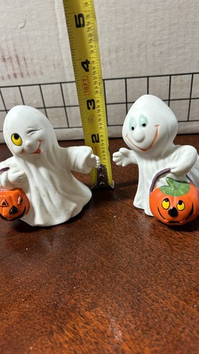 Vintage Pair Of Super Cute Dancing Ghosts With Pumpkins | eBay