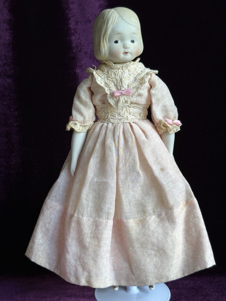 Antique/Vintage 12.5” Made in Japan Swivel Neck Parian Bisque Head Doll ...