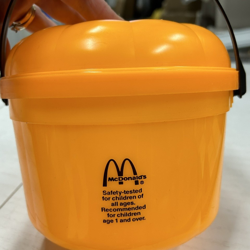 McDonalds Halloween Pail Boo Buckets Vintage 1986 LOT OF 8 Pumpkin ...