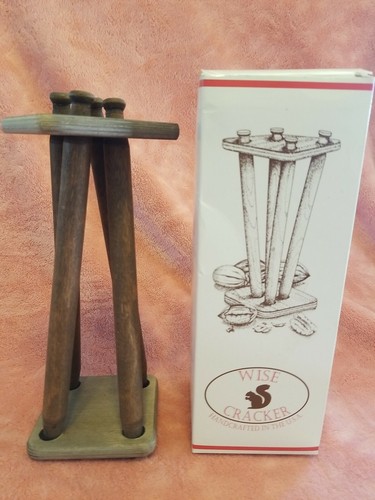 The Original Wise Cracker Hardwood Pecan Walnut-Twist Action Nutcracker ...