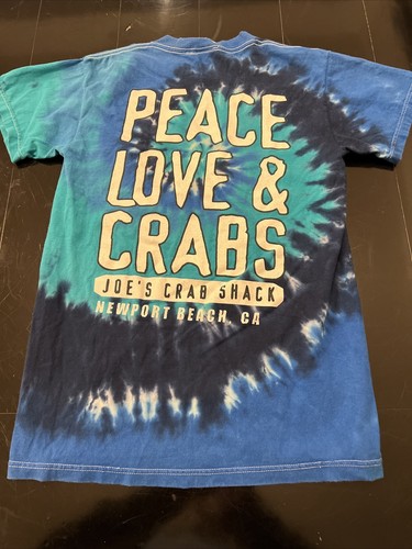 NWOT Joe’s Crab Shack Newport Beach, CA Tie Dye Peace Sign Shirt Small ...