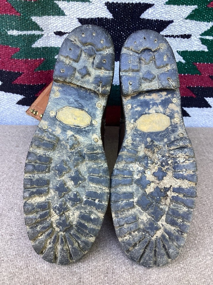 Vintage BUFFALO BOOT CO LOGGING BOOTS MENS Size 11D Brown Handmade In ...