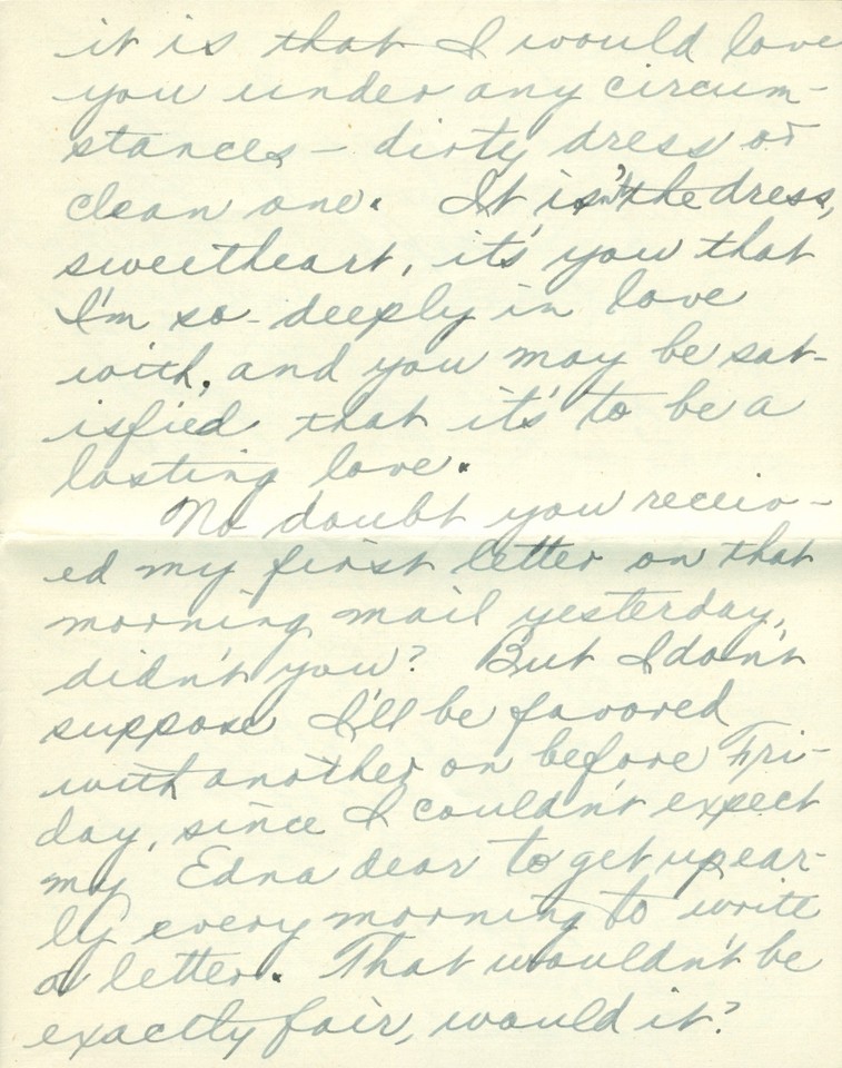 1922 Your Adoring Lawrence Sweet Edna Lovers Old Antique Love Letter ...