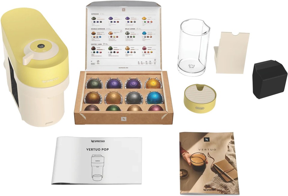 Nespresso VERTUO Pop Machine 2026 Limited Edition Pastel Yellow Bundle ...
