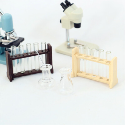 1:12 Dollhouse Miniature Test Tubes Measuring Cup Set Laboratory Scene ...