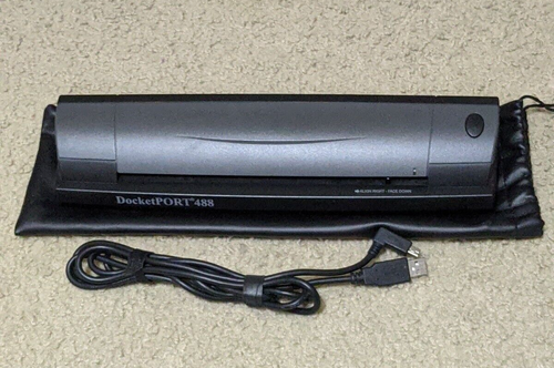 DocketPORT 488 Duplex Document & Card Scanner Pass-Through Portable ...