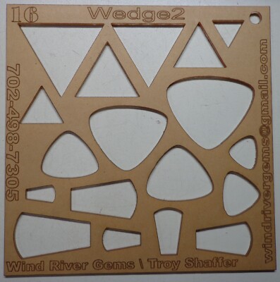 WRG- Cabochon Template - Number 16 - Wedge 2 Clear Acrylic Designer ...