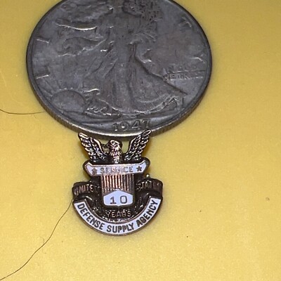 Defense Supply Agency 10 Year Service Pin | eBay