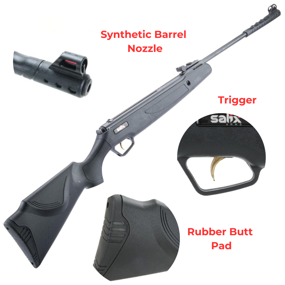 Air Rifle .22 Caliber Spring Powered Break Barrel 700+ Fps W/ 200 Round ...