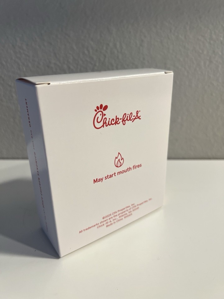 Chick-Fil-A Original Spicy Chicken Sandwich Bag Holiday Ornament 2025 ...