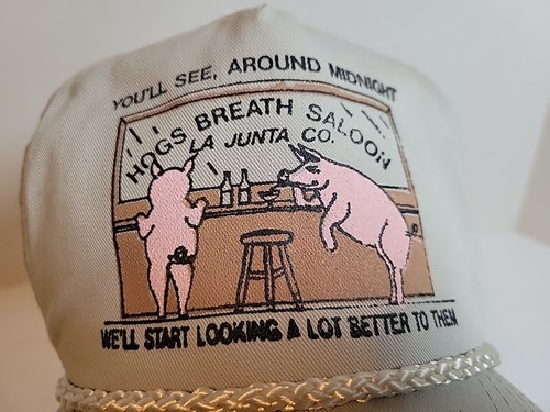 Vintage San Sun Baseball Hat Cap Humor With Hogs Around Midnight Joke ...