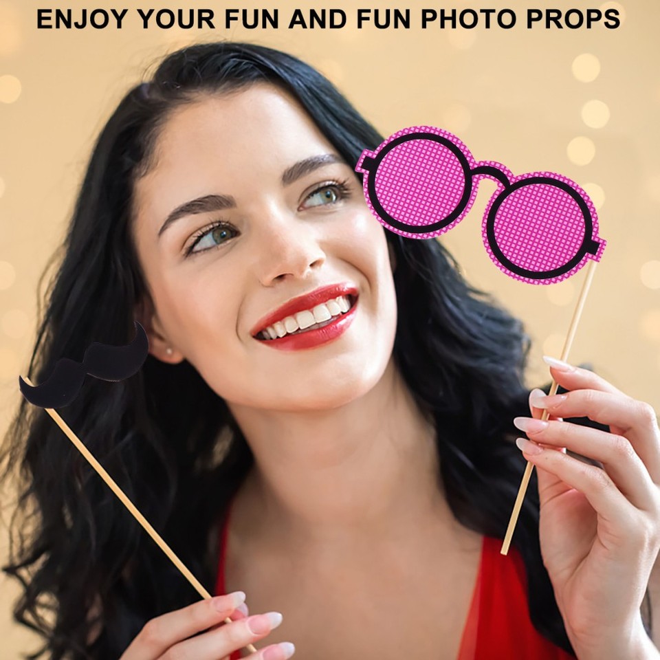 22pcs Photo Booth Props Selfie Props Puntelli per foto per feste di ...