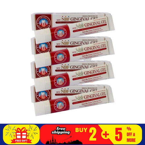 4 X NBF GINGIVAL GEL 30g Regeneration & Protection for Gums, Complete ...