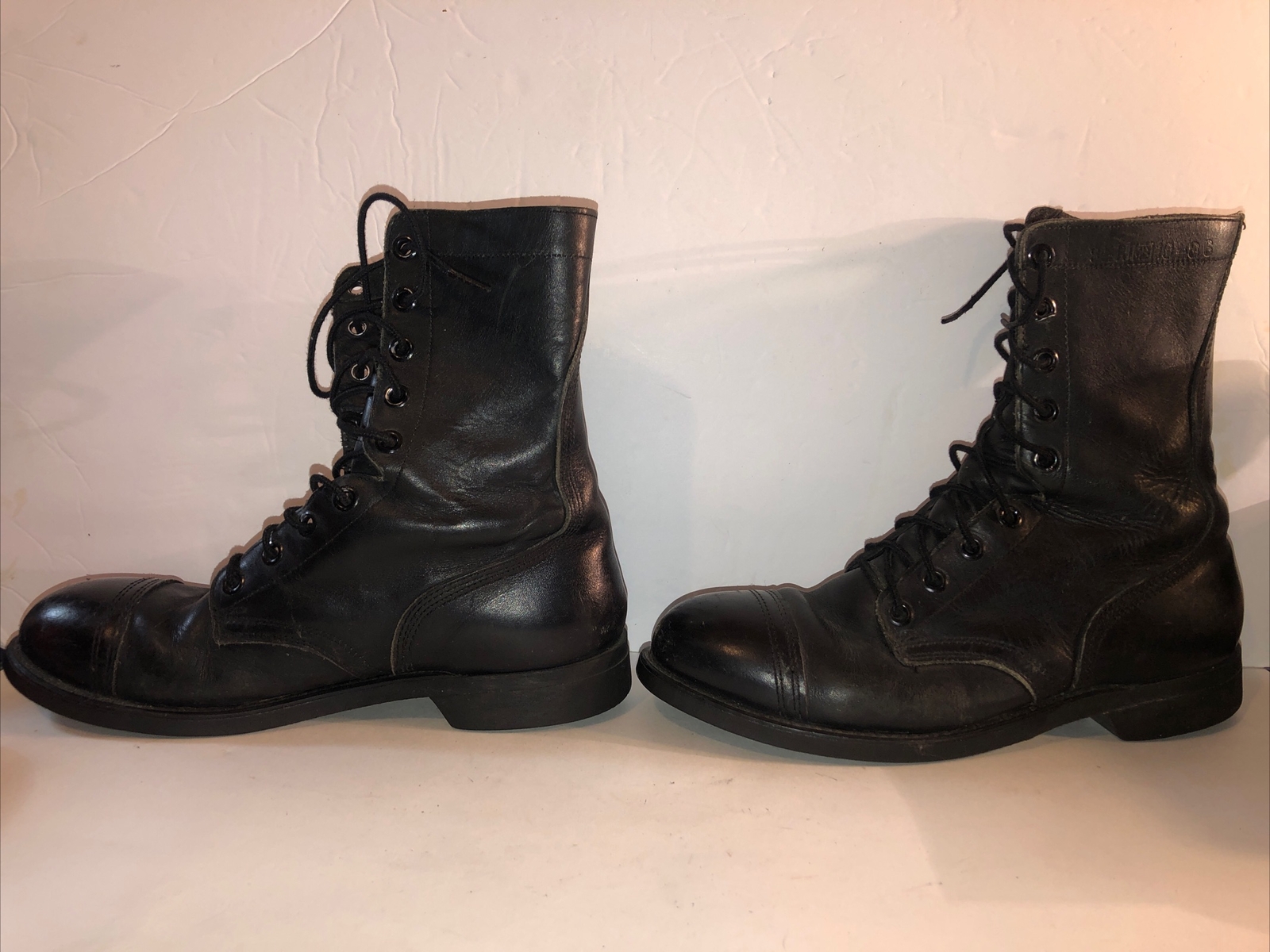 VTG BILTRITE Ansi Black Leather Military Combat Jump Steel Toe Boots ...