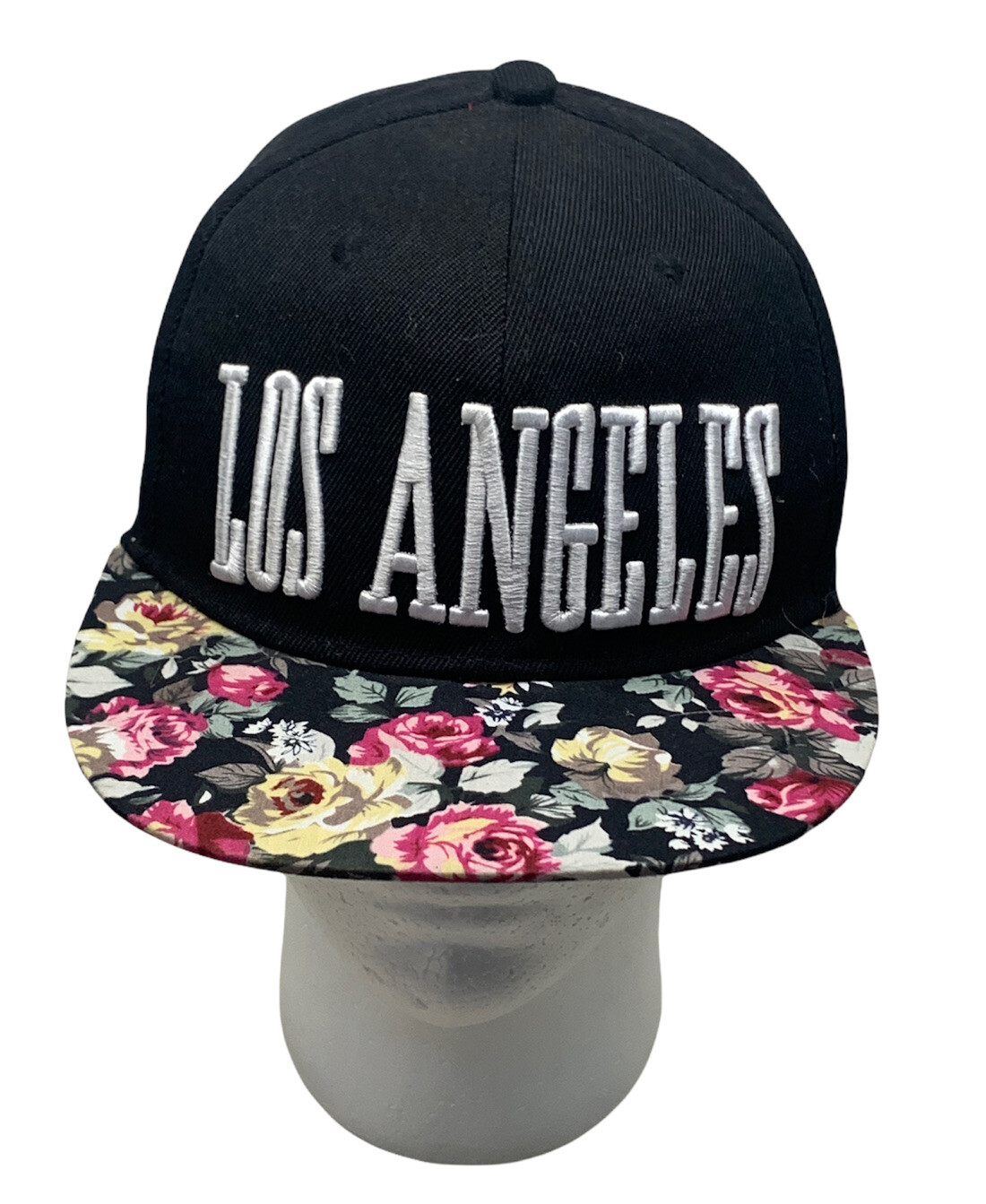 Retro LOS ANGELES Script Spell Out Embroidered Baseba… - Gem