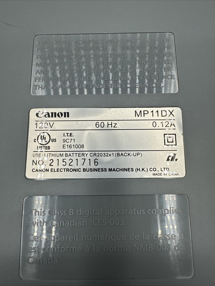Canon MP11DX-2 Printing Calculator | eBay
