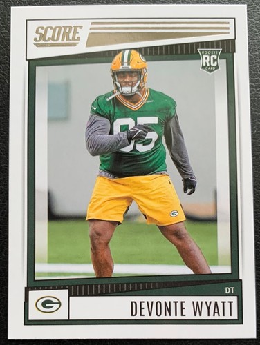 2022 PANINI SCORE FOOTBALL DEVONTE WYATT GREEN BAY PACKERS #361 BASE ...