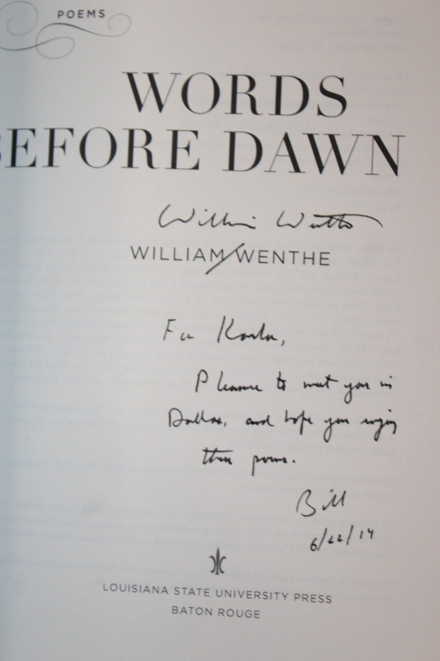 Words Before Dawn: Poems (LSU Press Paperback PB), Wenthe, William ...