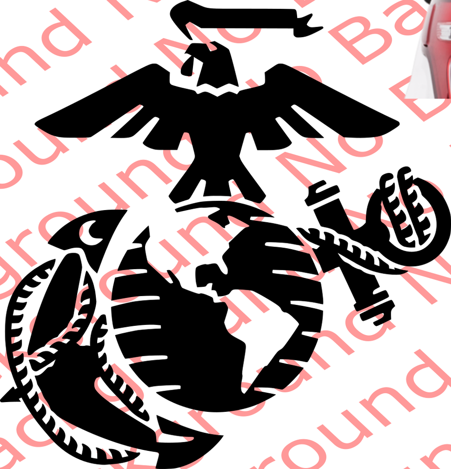 USMC Marines EGA Vinyl Decal Die Cut Sticker for Semper Fi Veteran ...
