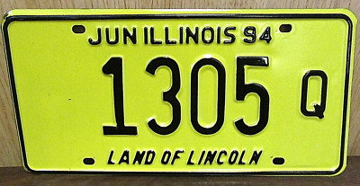 1994 Illinois Land of Lincoln License Plate Tag # 1305Q | eBay