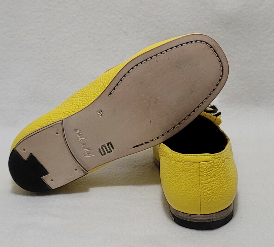 ESSE UT ESSE Women's Tassel Loafer Yllow Gold Shoes Size EU 36 US 6 ...