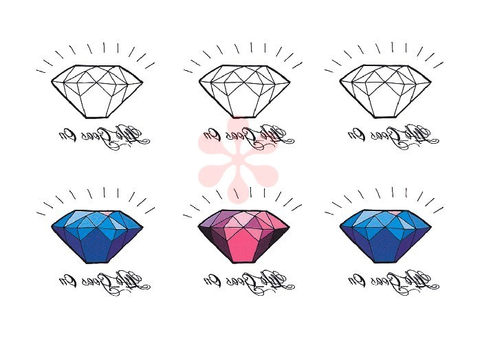 Flash Tattoo Diamond Waterproof Temporary Tattoo Stickere Black Hand