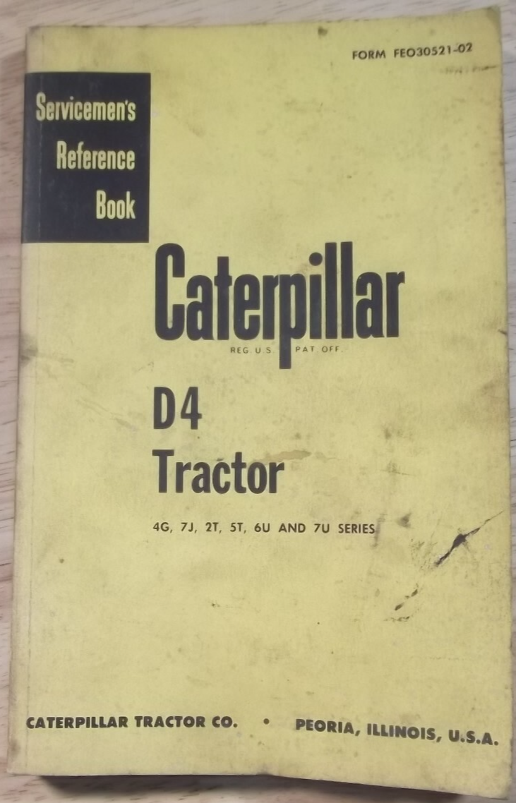 CAT Transmissions For Crawler Dozer Service Manual For Caterpillar D4 ...