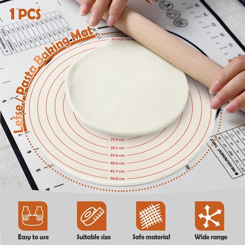 Cotton Canvas Cloth Pastry Mats Versatile Round Baking Mat for Dough ...