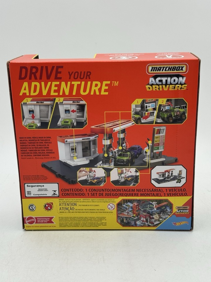 Matchbox Action Drivers Fuel Station Play Set w/ Questor Truck -1:64 ...