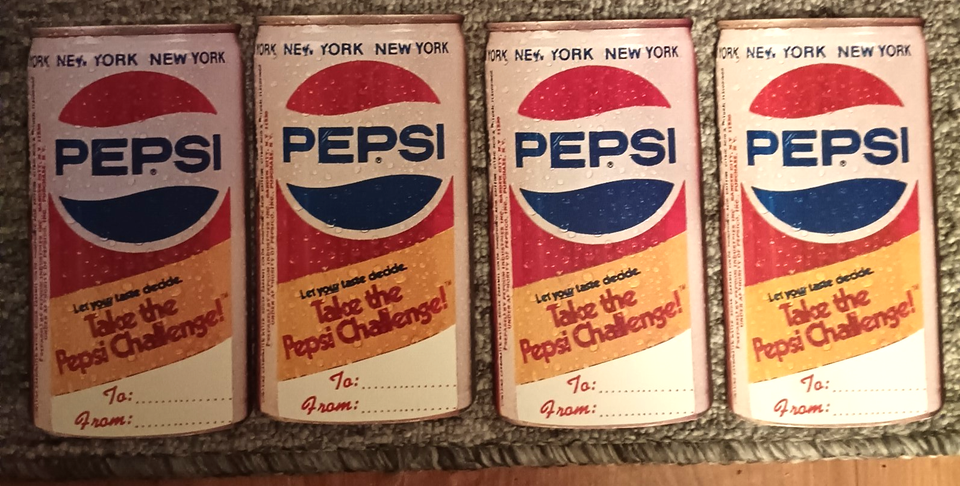 4 Vintage "Take the Pepsi Challenge" Pepsi Can Shaped Gift Tags | eBay
