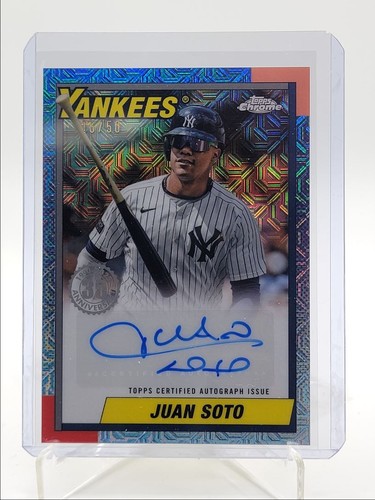 JUAN SOTO 2025 TOPPS CHROME 1990 TOPPS SILVER PACK AUTOGRAPH AUTO /50 ...