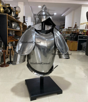 Medieval Spanish Armor Breastplate Helmet Fluted Armour Halloween LARP ...