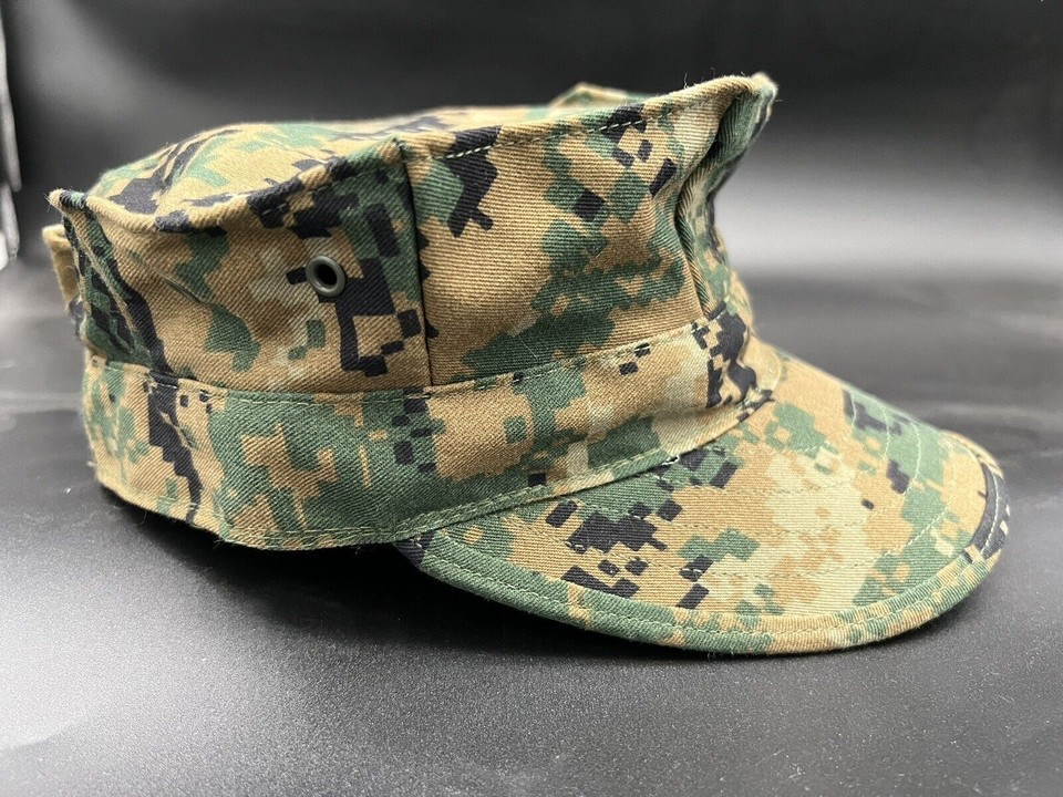 USMC Woodland MARPAT 8-Point Garrison Cap – Marine Corps Cover (Choose ...