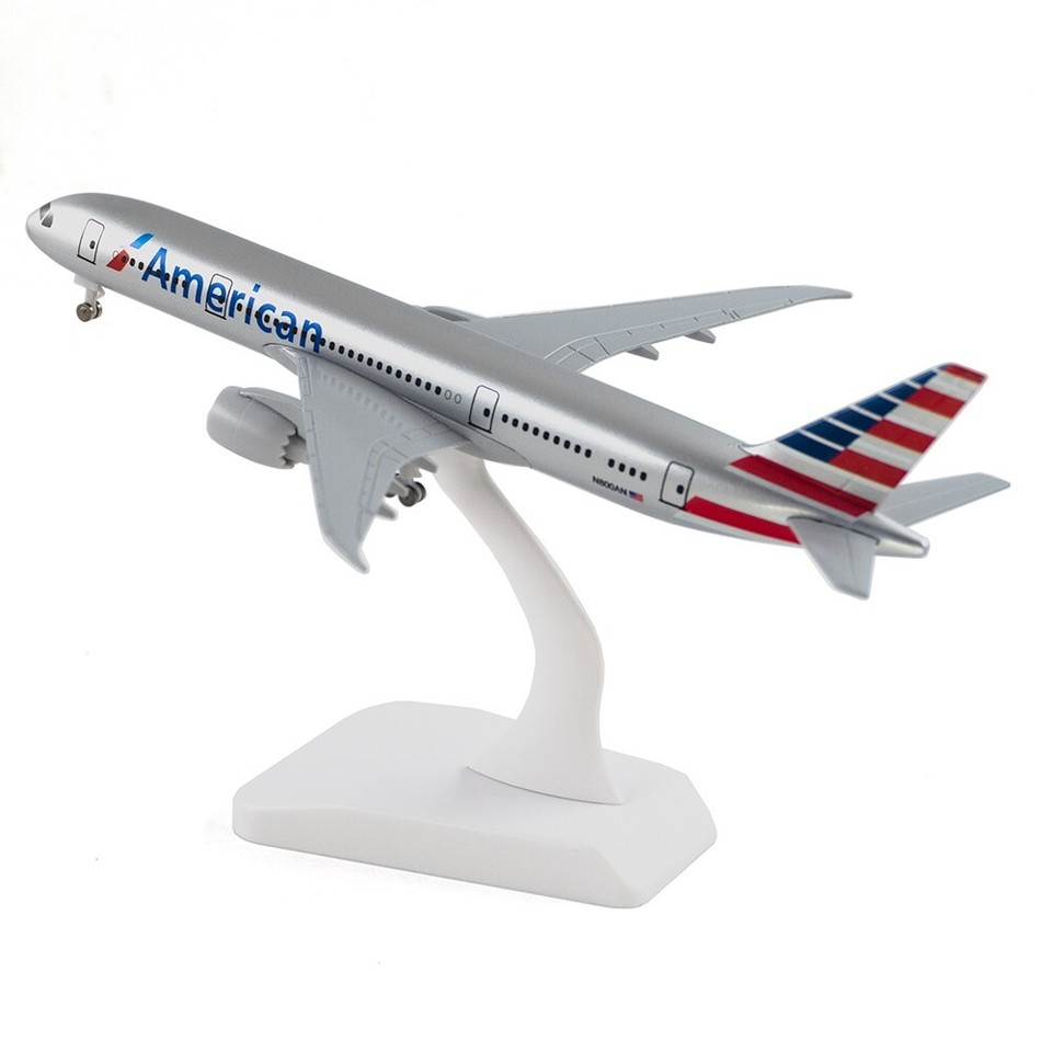 18cm Aircraft Boeing 787 with Wheel American Airlines B787 Alloy Plane ...