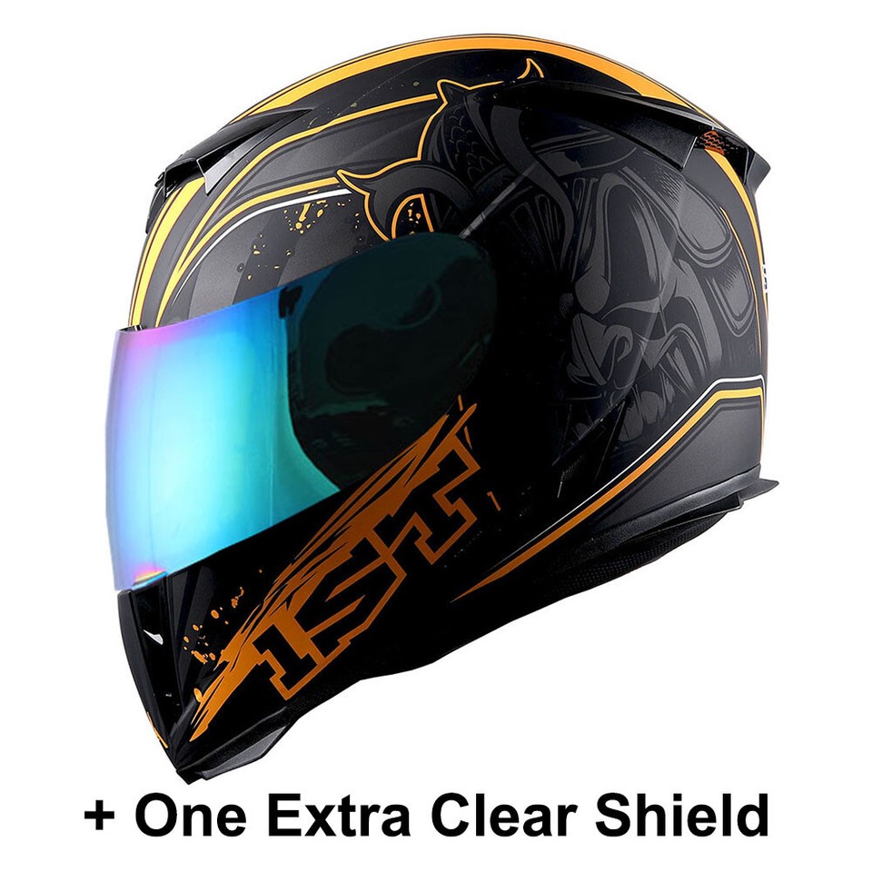 New 1Storm Adult Motorcycle Full Face Helmet Skull King + One Extra ...