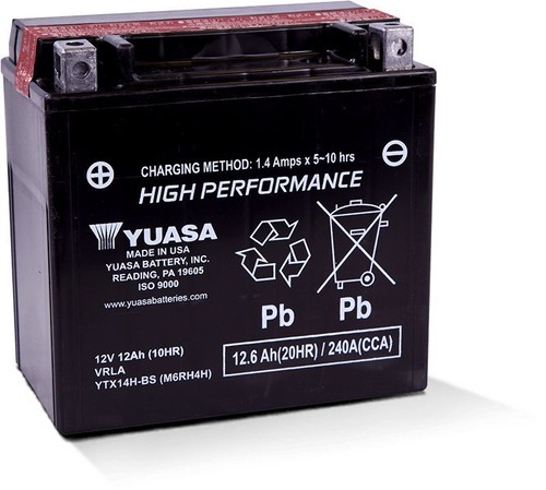 Maintenance Free YTX14HBS Battery For FourTrax Foreman 400 TRX400FW ...