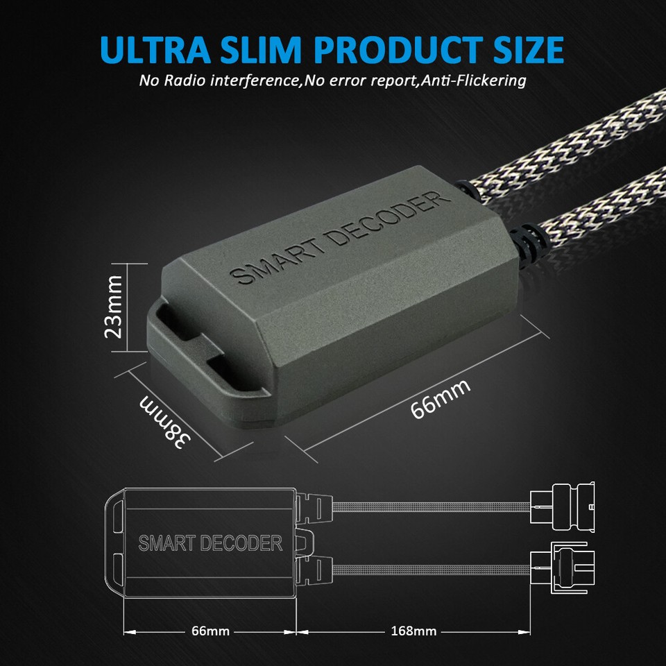 H8 H9 H11 LED Headlight Canbus Decoder Error-Free Warning Canceller ...