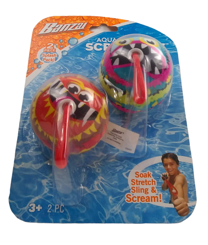 Aqua Monster Screamerz Banzai Water Swim Splash Balls Pool Toy Stretch ...